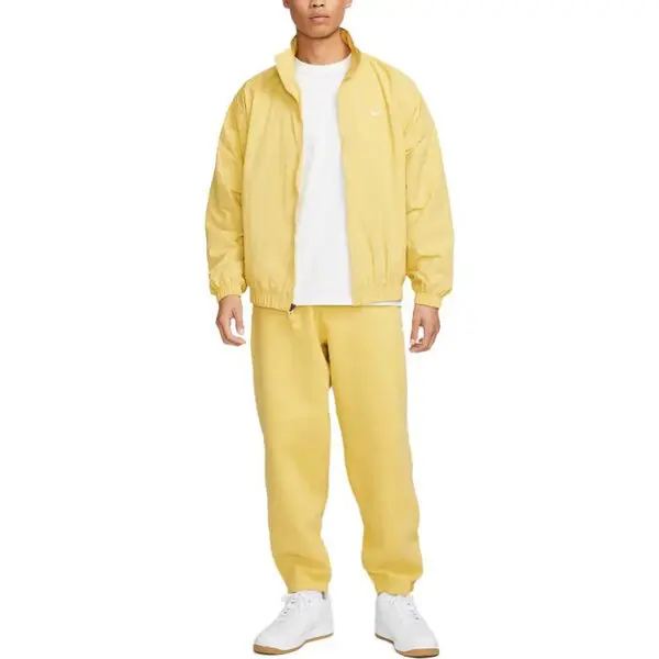 Nike Solo Swoosh Zipped Jacket - Yellow/white