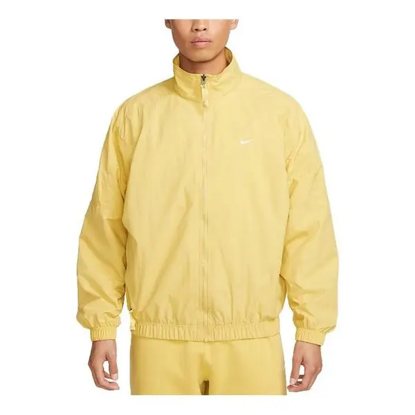 Nike Solo Swoosh Zipped Jacket - Yellow/white