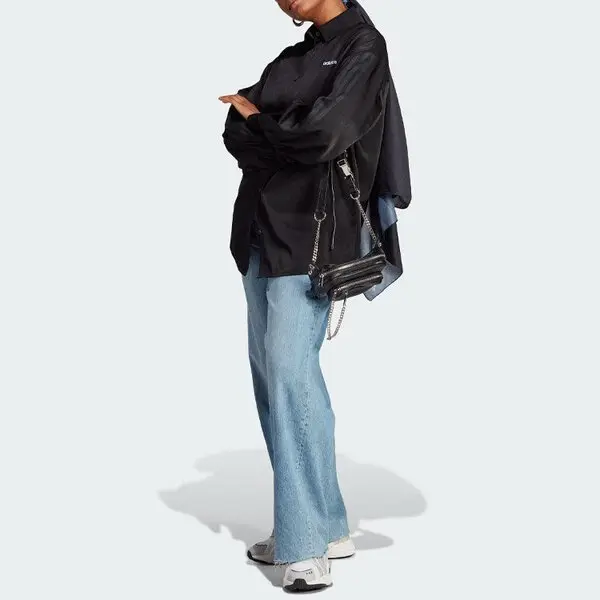 Adidas 3-stripes Oversized Shirt - Black