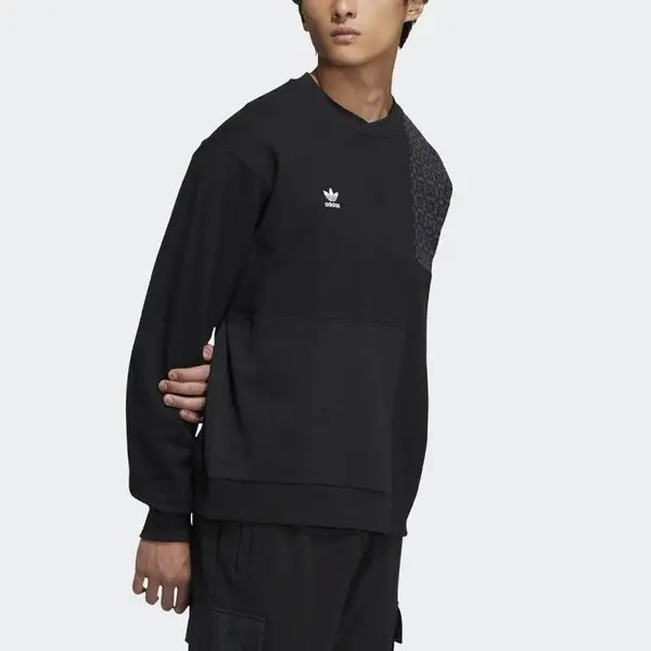 Adidas Originals Cny Limited Pattern Printing Sports Round Neck Pullover