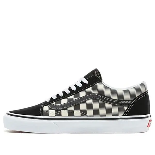 VANS Old Skool Blur Check Lace-up Sneakers - Black