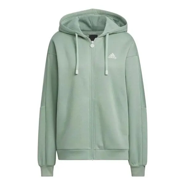 Adidas Full Zip Hoodie - Olive Green