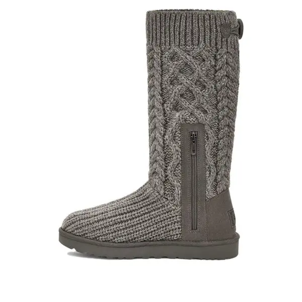 UGG Classic Cardigan Cabled Knit Boot - Grey