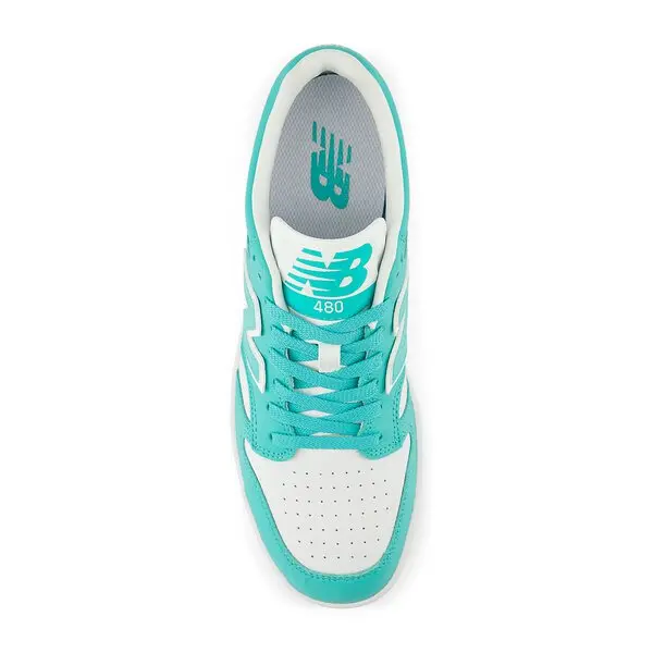 NEW BALANCE 480 Sneakers - Airyteal/white