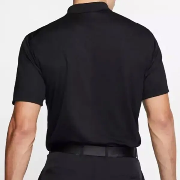 Nike Logo Quick Dry Breathable Sports Short Sleeve Polo Shirt - Black