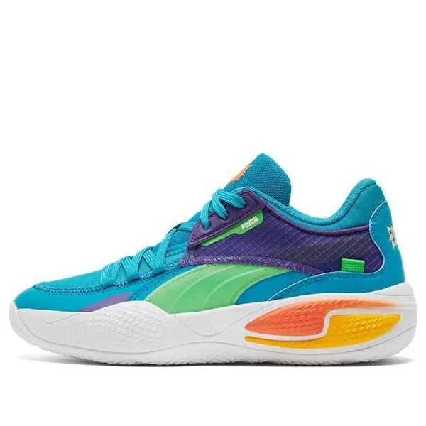 PUMA Court Rider Low Top Sneakers - Blue/green/orange