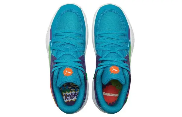 PUMA Court Rider Low Top Sneakers - Blue/green/orange