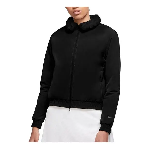 Nike Lapel Golf Sports Short Cuffed Jacket - Black