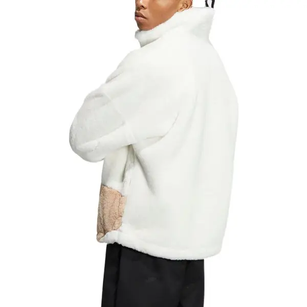 Adidas Faux Fur Track Jacket With Logo Detail