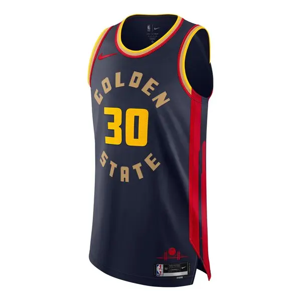 Nike Nba Golden State Warriors 2024/25 City Edition Authentic Jersey Stephen Curry - College Navy