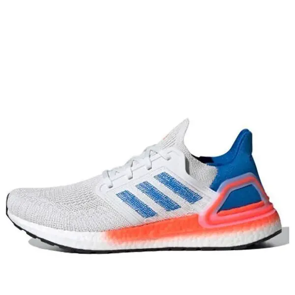 Adidas Ultraboost 20 "crystal Glow Blue Solar Red - White