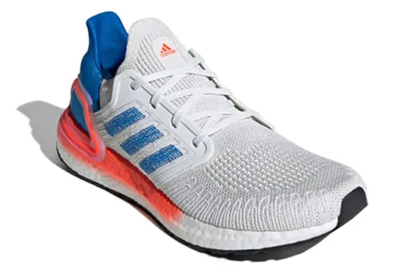 Adidas Ultraboost 20 "crystal Glow Blue Solar Red - White