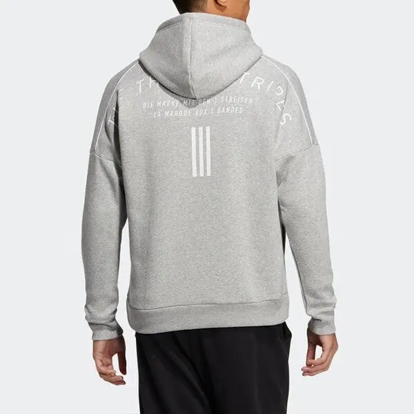 Adidas Zipper Hooded Jacket With Alphabet Print