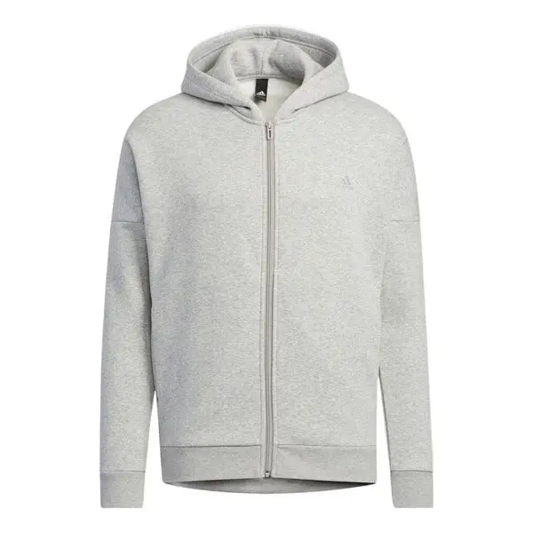Adidas Zipper Hooded Jacket With Alphabet Print - Default Color