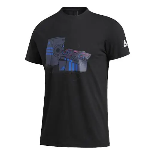 Adidas Gfx T Bos Sports Round Neck Short Sleeve - Black
