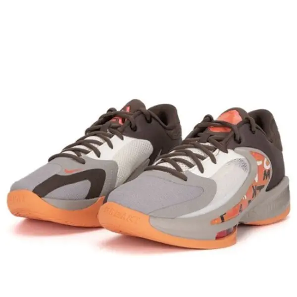Nike Zoom Freak 4 Ep 'letter Bro' Sneakers - Ironstone/orange Trance
