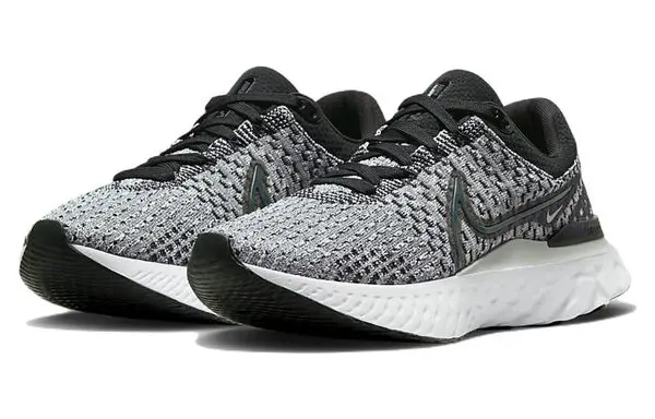 Nike React Infinity Run Flyknit 3 Sneakers - Black/grey Fog/white