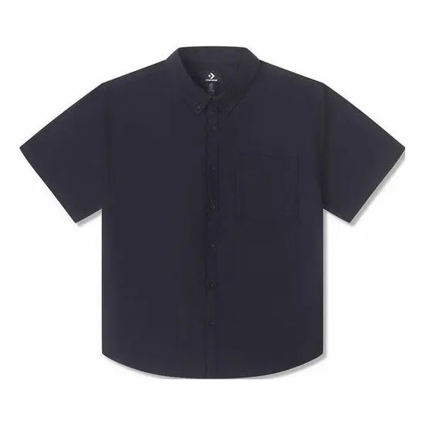 CONVERSE Short Sleeve Basic Woven Shirt Asia Sizing - Black