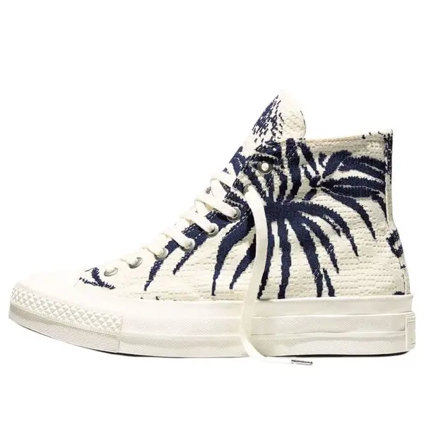 CONVERSE Chuck Taylor First String Japanese Tropical Knit High Top Sneakers - Cream/navy