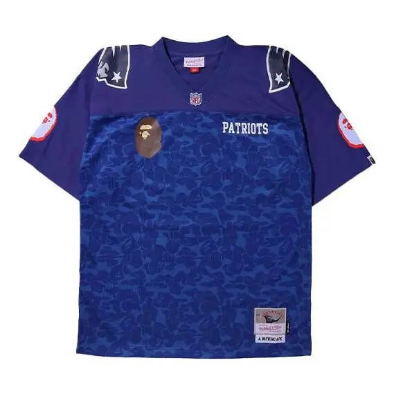 A BATHING APE X Mitchell & Ness Nfl New England Patriots Legacy Jersey - Blue
