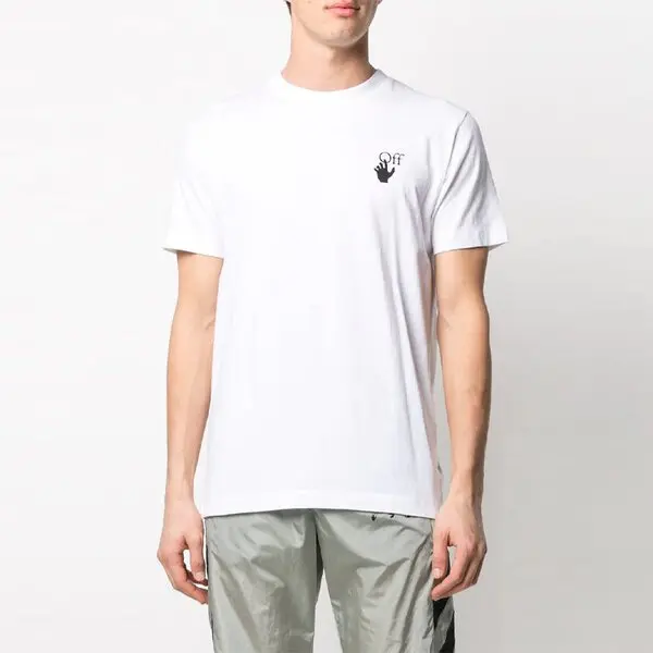 Off-White Ss21 Back Arrow Logo Printing Round Neck Pullover Short Sleeve - White