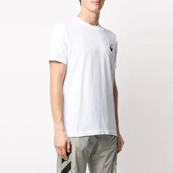 Off-White Ss21 Back Arrow Logo Printing Round Neck Pullover Short Sleeve - White