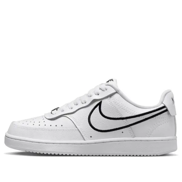 Nike Court Vision Low Premium Sneakers - White/metallic Silver/black