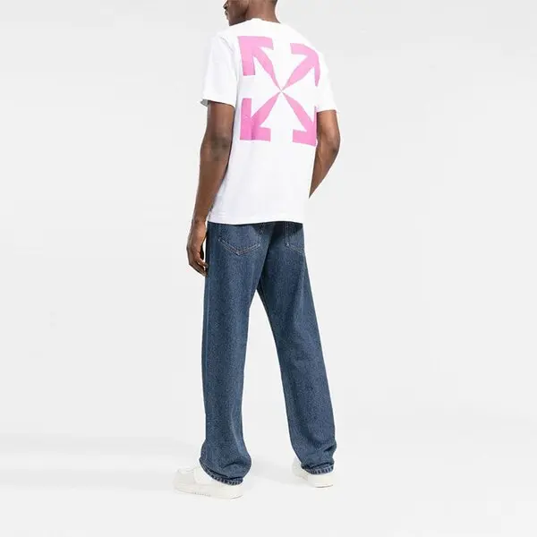 Off-White Logo Alphabet Printing Arrow Short Sleeve White