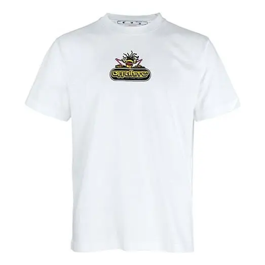 Off-White Logo Alphabet Printing Arrow Short Sleeve White - Multi-color