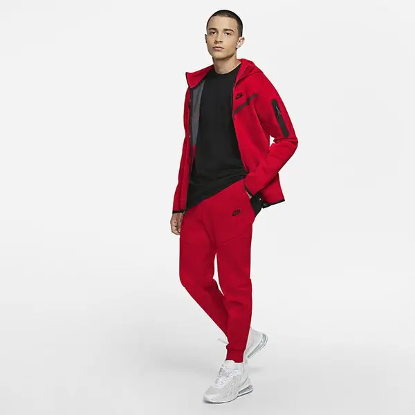 Nike Tech Fleece Sweatpants 'university Red Black - University Red/black