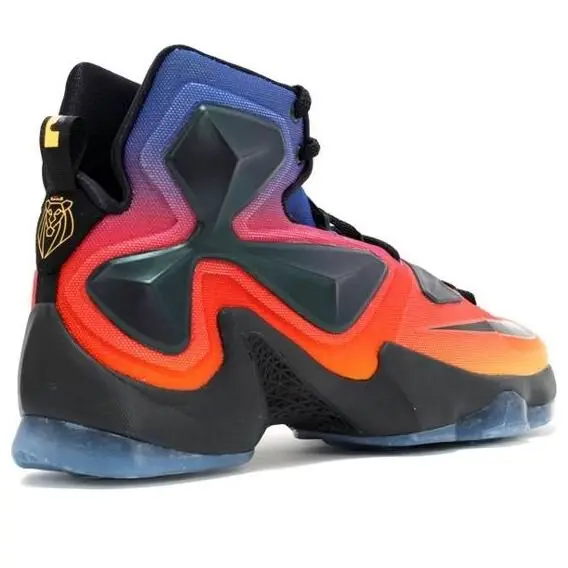 Nike Lebron 13 'db' High Top Athletic Sneakers - Orange/purple/black