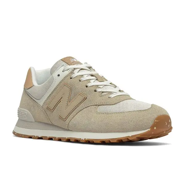NEW BALANCE 574 Casual Sneakers - Brown/white