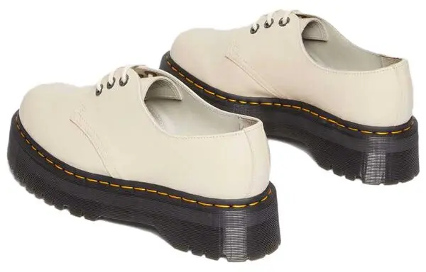Dr. Martens 1461 Pisa Leather Platform Shoes - Parchment Beige