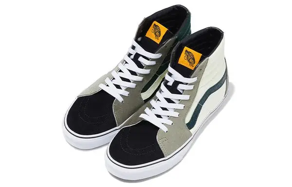 VANS Sk8-hi "mix & Match Vetiver Bistro Green" High Top Sneakers - Green/gray/white