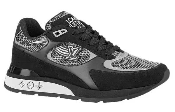 LOUIS VUITTON Run Away Sneakers - Black/grey/white