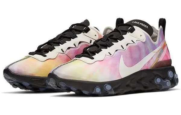 Nike React Element 55 Tie Dye Sneakers - Multi-color/sail-black-sail