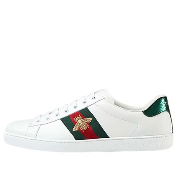 Gucci Ace Embroidered Bee Sneakers - White
