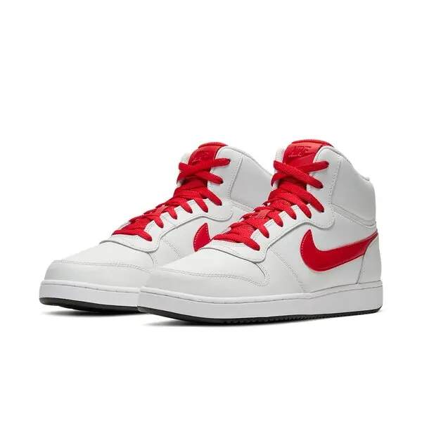 Nike Ebernon Mid Sneakers - White/red