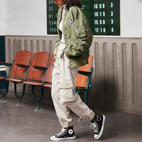 CONVERSE Logo Aviator Jacket