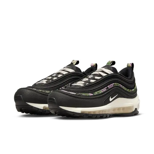 Nike Max 97 'next Nature Floral Tapestry' Sneakers - Black/white