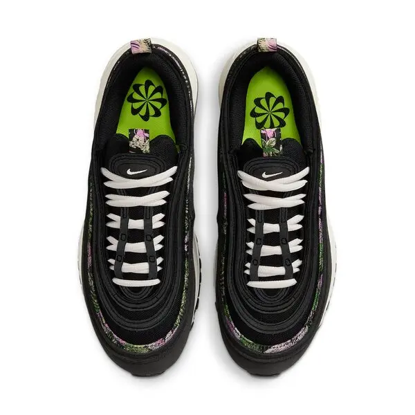 Nike Max 97 'next Nature Floral Tapestry' Sneakers - Black/white