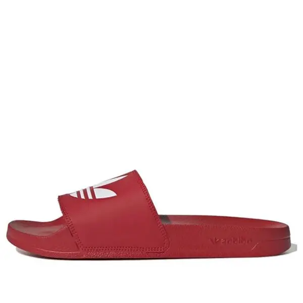 Adidas Adilette Lite Slides With Trefoil Logo - Red
