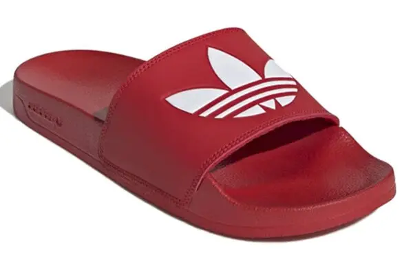 Adidas Adilette Lite Slides With Trefoil Logo - Red