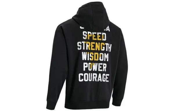 Under Armour Project Rock Black Adam Full Zip Rival Fleece Hoodie 'black Yellow