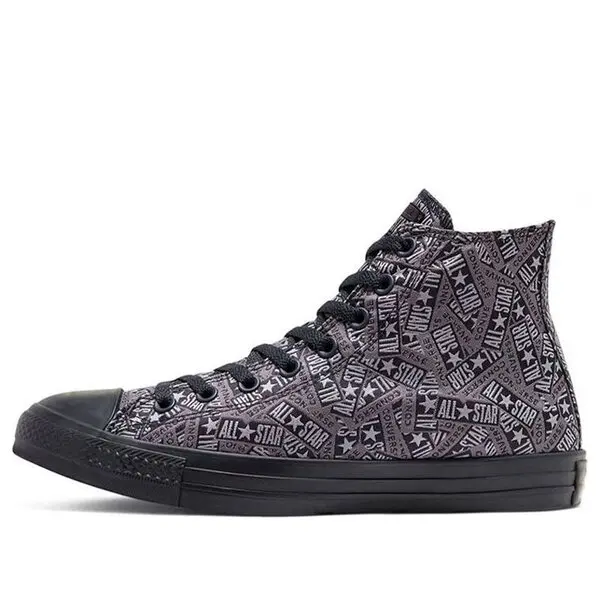 CONVERSE Chuck Taylor All Star High Top Sneakers With Graphic Logo Print - Black
