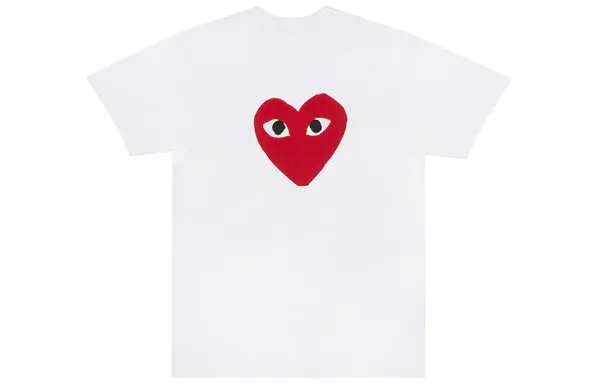 Play Comme Des Garcon Double Sided Heart Logo T-shirt - White