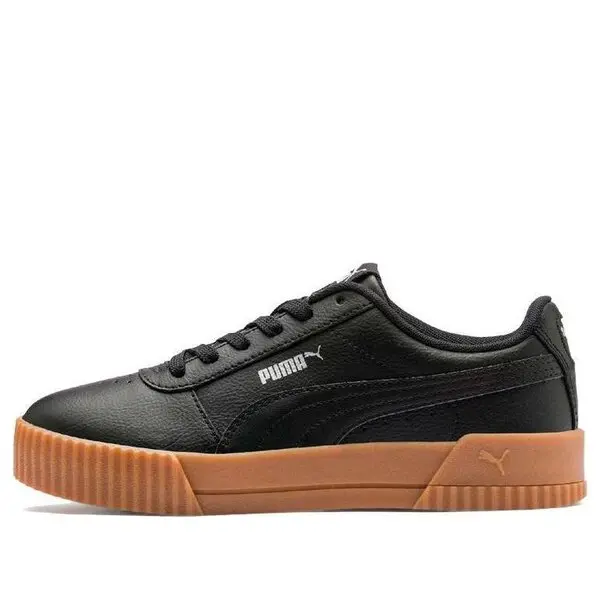 PUMA Carina Leather Low Top Sneakers - Black