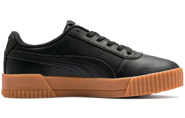 PUMA Carina Leather Low Top Sneakers - Black