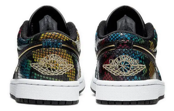 JORDAN 1 Low 'multi Snakeskin - Black/multi