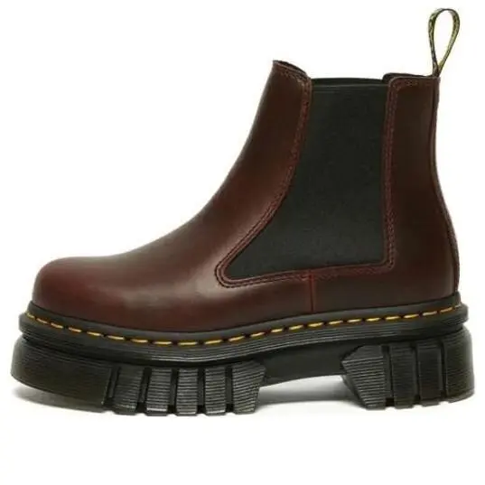 Dr. Martens Audrick Brando Leather Platform Chelsea Boots - Brown